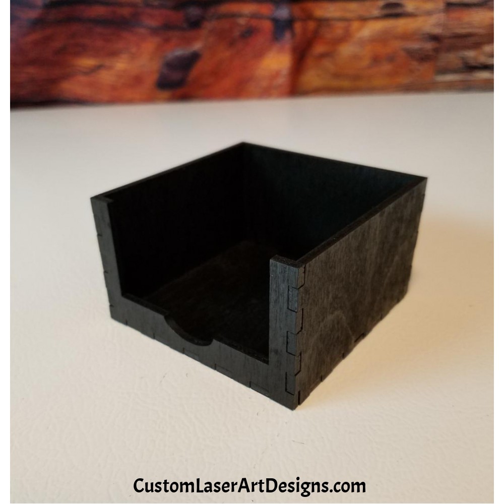 3" Note Cube Paper Holder | Custom Laser Art Designs