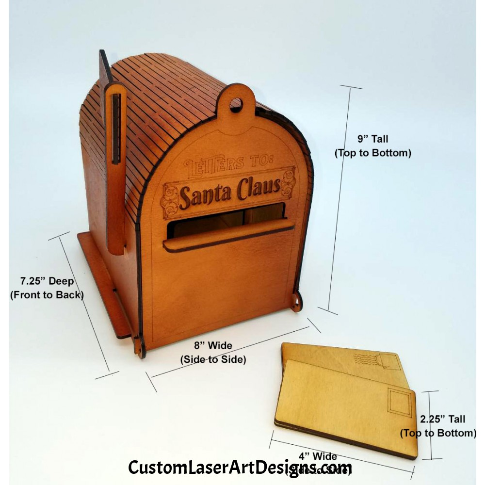 Santa's North Pole Mail Box - Large | Custom Laser Art Designs