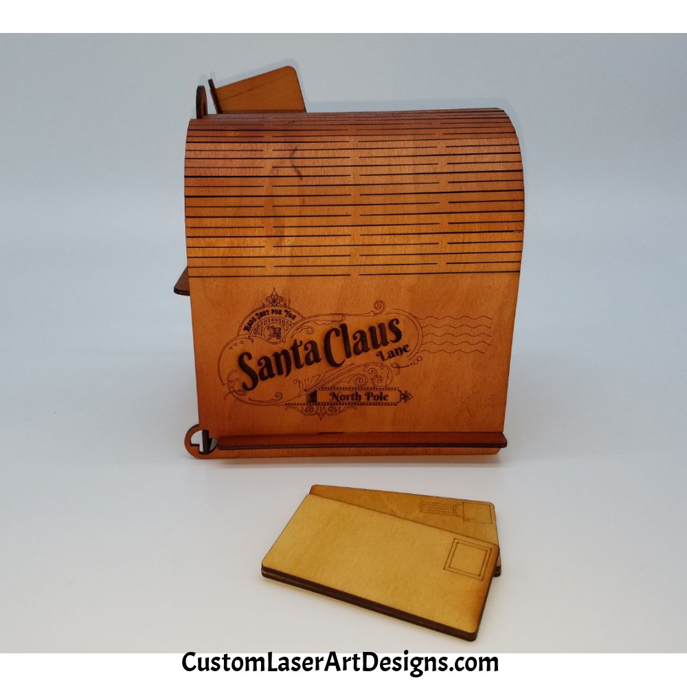 Santa's North Pole Mail Box - Large | Custom Laser Art Designs